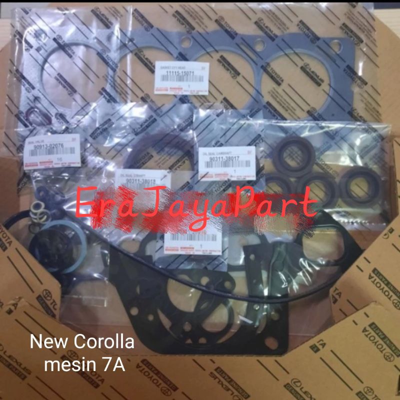 Jual paking set all new corolla 1.8cc 7A packing full set corolla AE112-fullset asbes original ...
