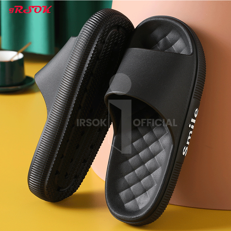 Jual IRSOK COD Sendal Slop Pria Kekinian Dewasa Cowok Sandal Pria Keren ...
