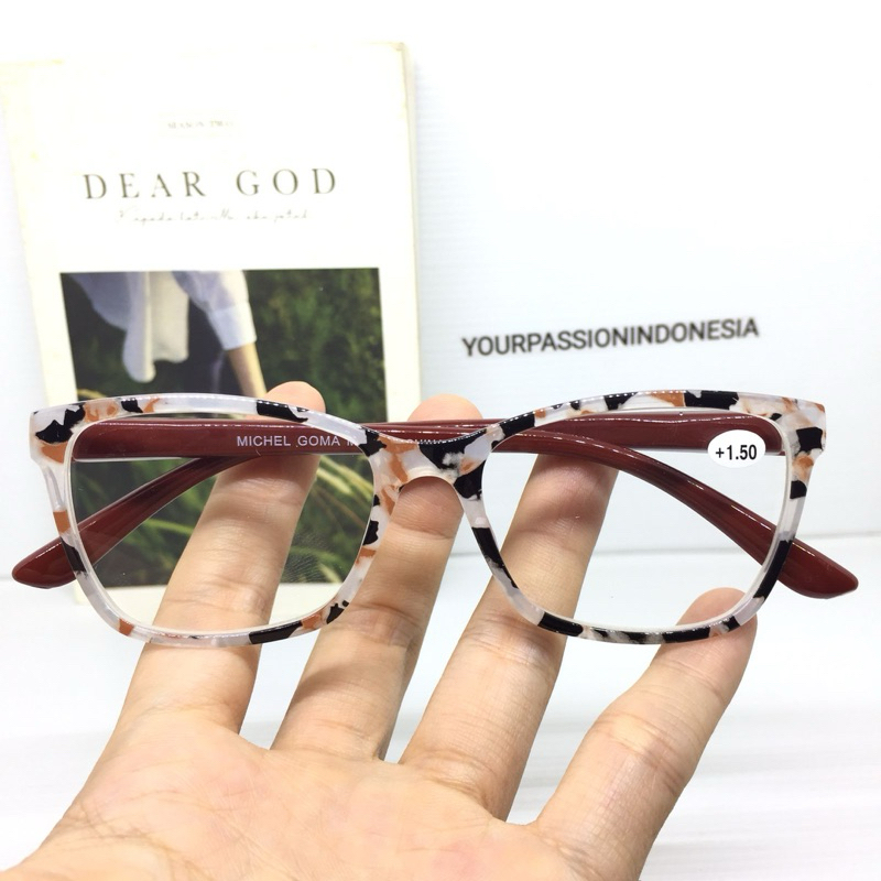 Jual ZZ455 Kacamata Cewek Cat Eye +1.00 sd +3.00 Kacamata Baca Cewek Tangkai Per | Shopee Indonesia