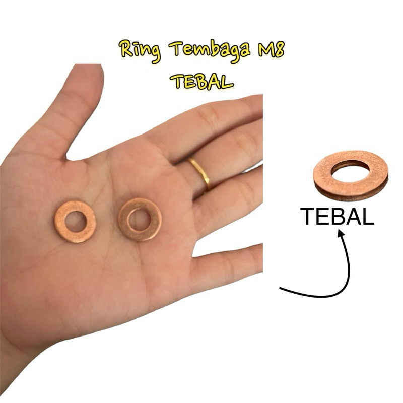 Jual Ring Tembaga KUNING M5,M6,M8,M10,M12,M14 harga 1 pcs | Shopee ...