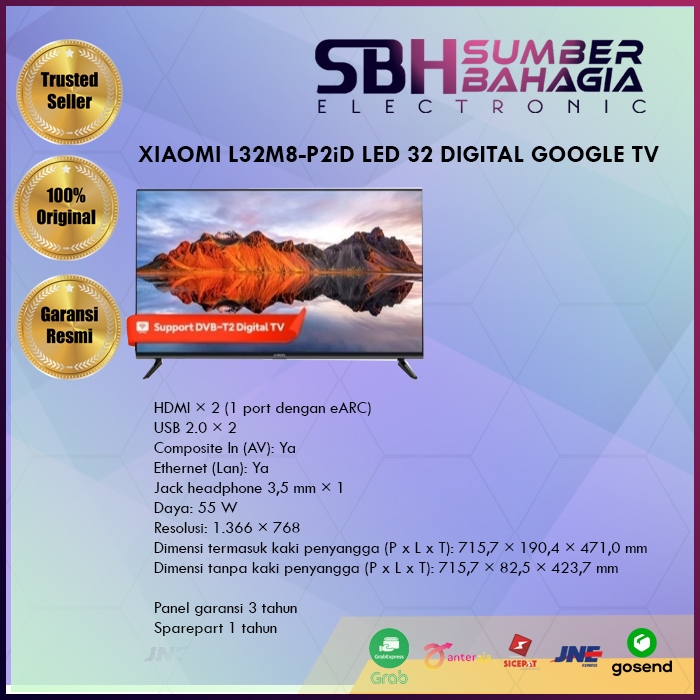 Jual XIAOMI L32M8-P2iD LED 32 DIGITAL GOOGLE TV (NEW) (KHUSUS BANDUNG ...