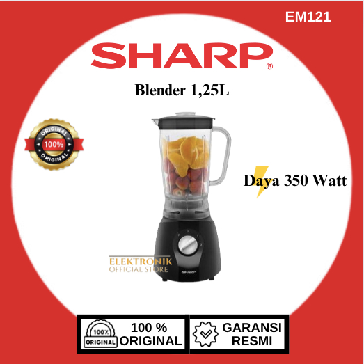 Jual SHARP BLENDER EM-121 1.25 Ltr/EM-121/EM 121/ SHARP BLENDER/BLENDER SHARP/SHARP BLENDER ...