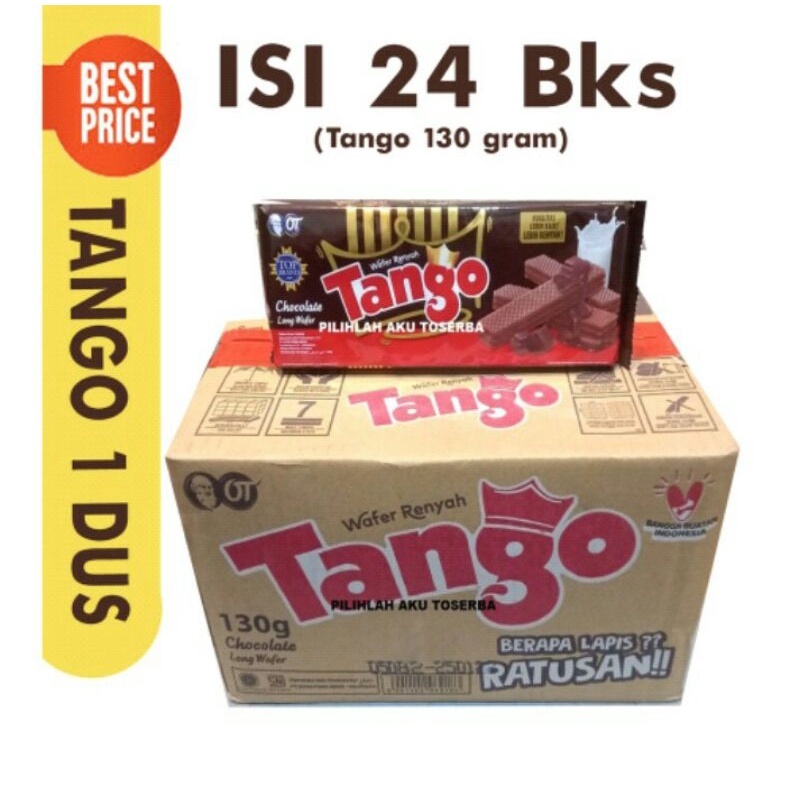 Jual Tango Wafer 110 gr 1 Dus/Karton isi 24 Pcs (Coklat, Vanilla ...