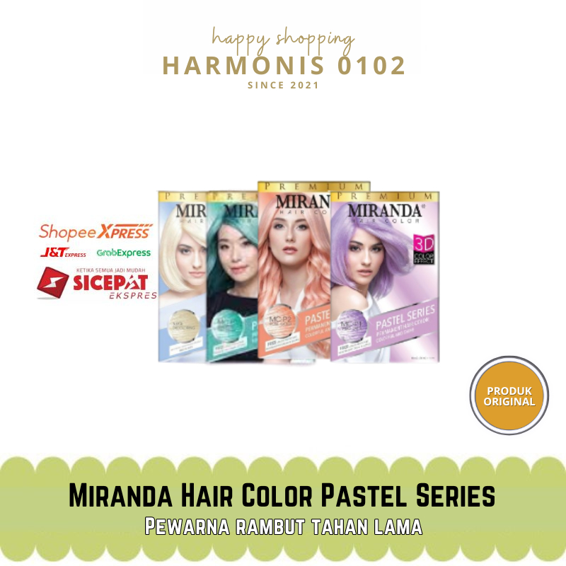 Jual Miranda Hair Color Pastel Series Semir Pewarna Rambut Pastel ...