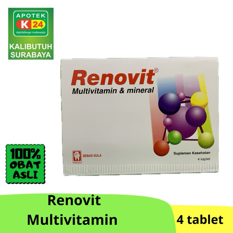 Jual Renovit Multivitamin & Mineral isi 4 tablet | Shopee Indonesia