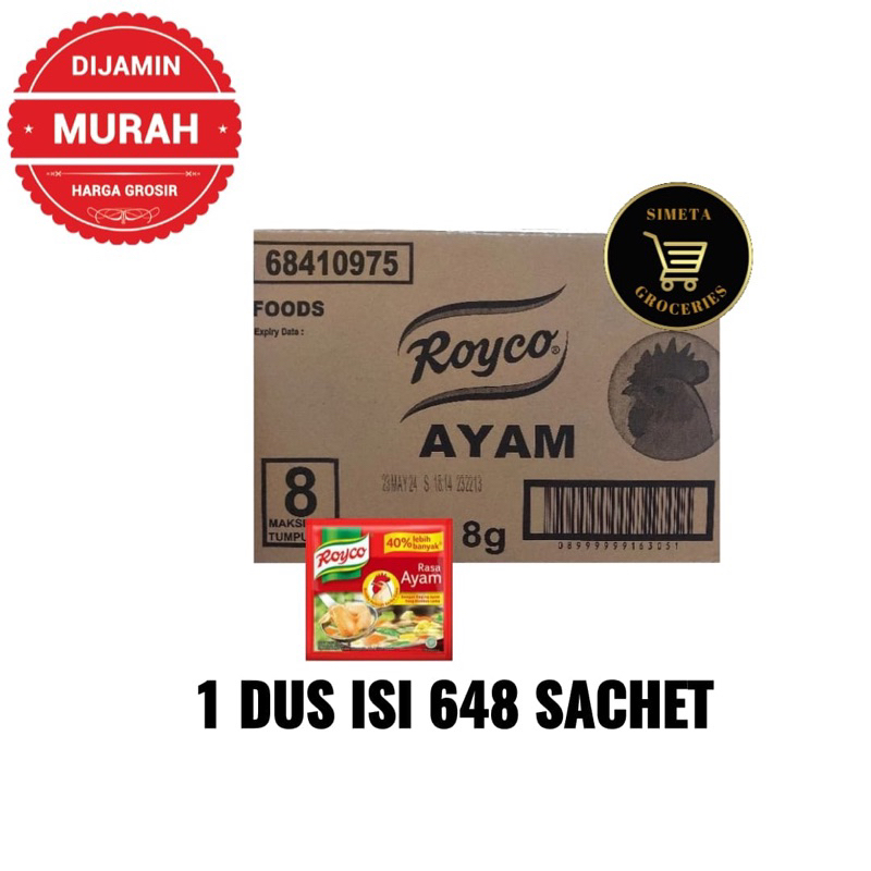 Jual Royco Ayam 8gr (1 dus isi 648 sachet) | Shopee Indonesia