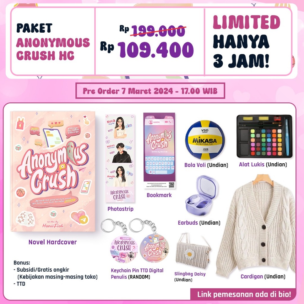 Jual Buku Novel Anonymous Crush - Haniifiah | Shopee Indonesia