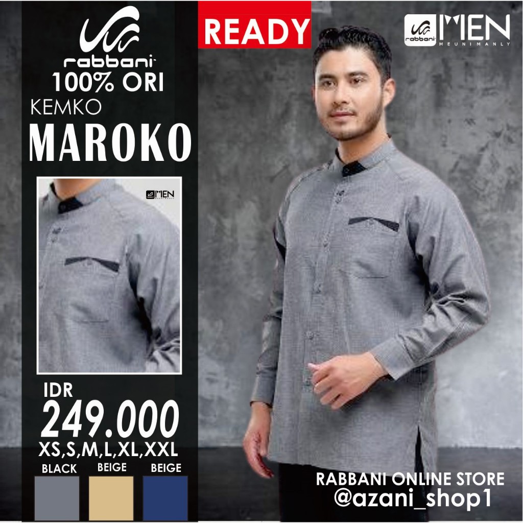 Jual RABBANI KOKO KEMKO PRIA MAROKO ORI - Kemeja Koko Rabani Asli ...
