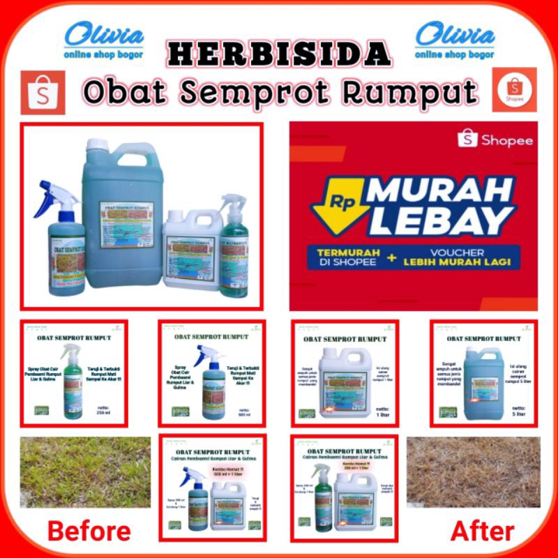 Jual Cairan Obat Semprot Rumput/Pembasmi Rumput Liar/Ampuh/Herbisida ...