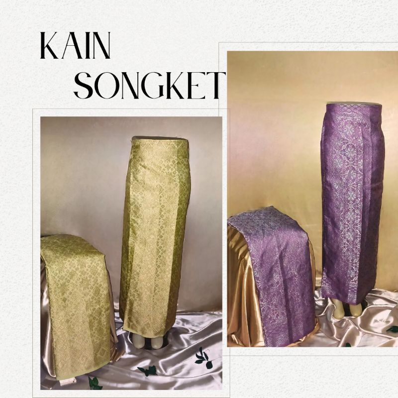 Jual Kain songket/songket tradisional modern/songket lilit - hijau sage ...