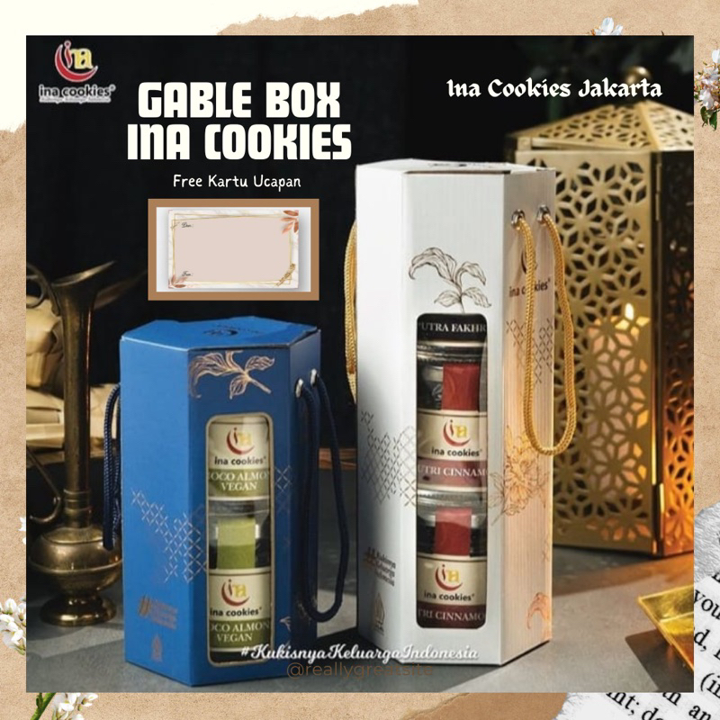 Jual Paket Hampers Gable Box Ina Cookies (Free Kartu Ucapan) | Shopee ...