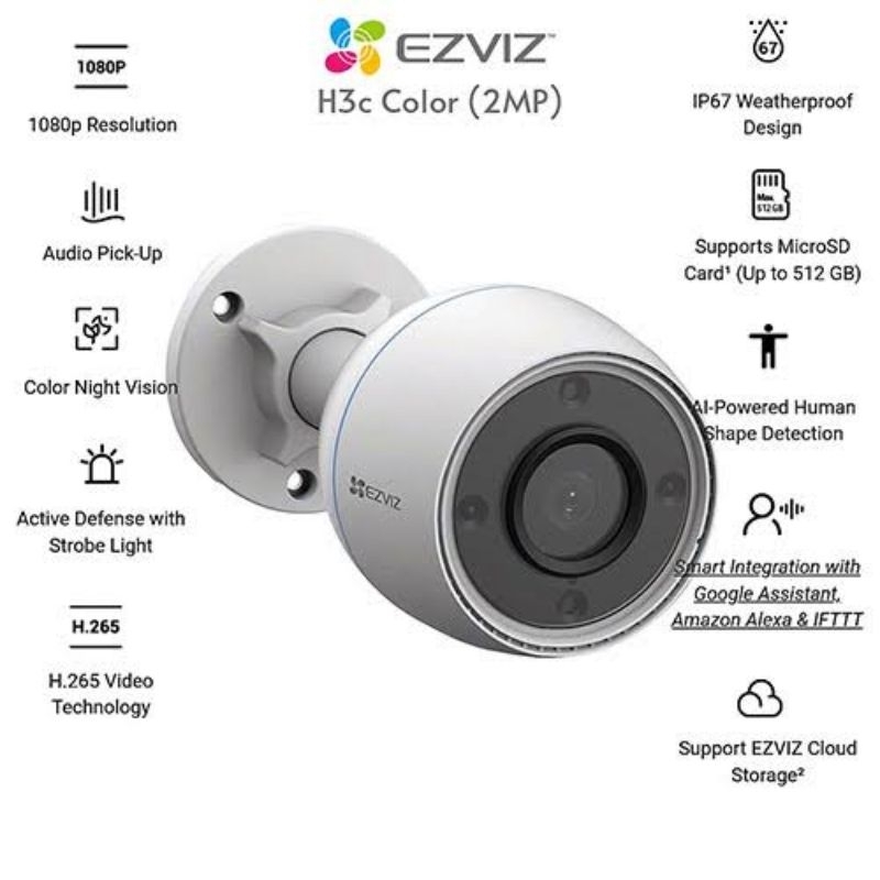 Jual Ezviz - H3C 2MP Color outdoor camera | Shopee Indonesia