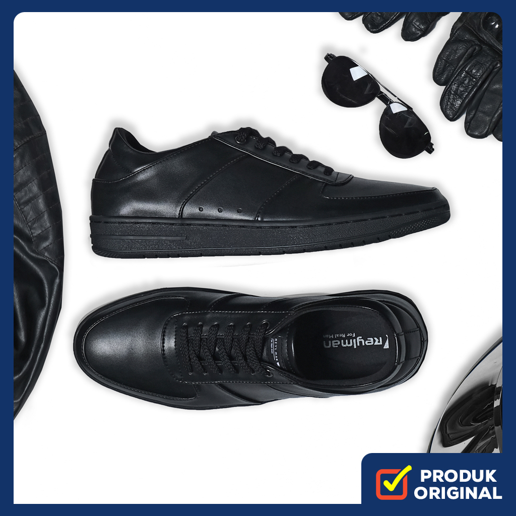 Jual ADAPTIVE FULL BLACK ORIGINAL x REYL MAN Sepatu Sneakers Hitam ...