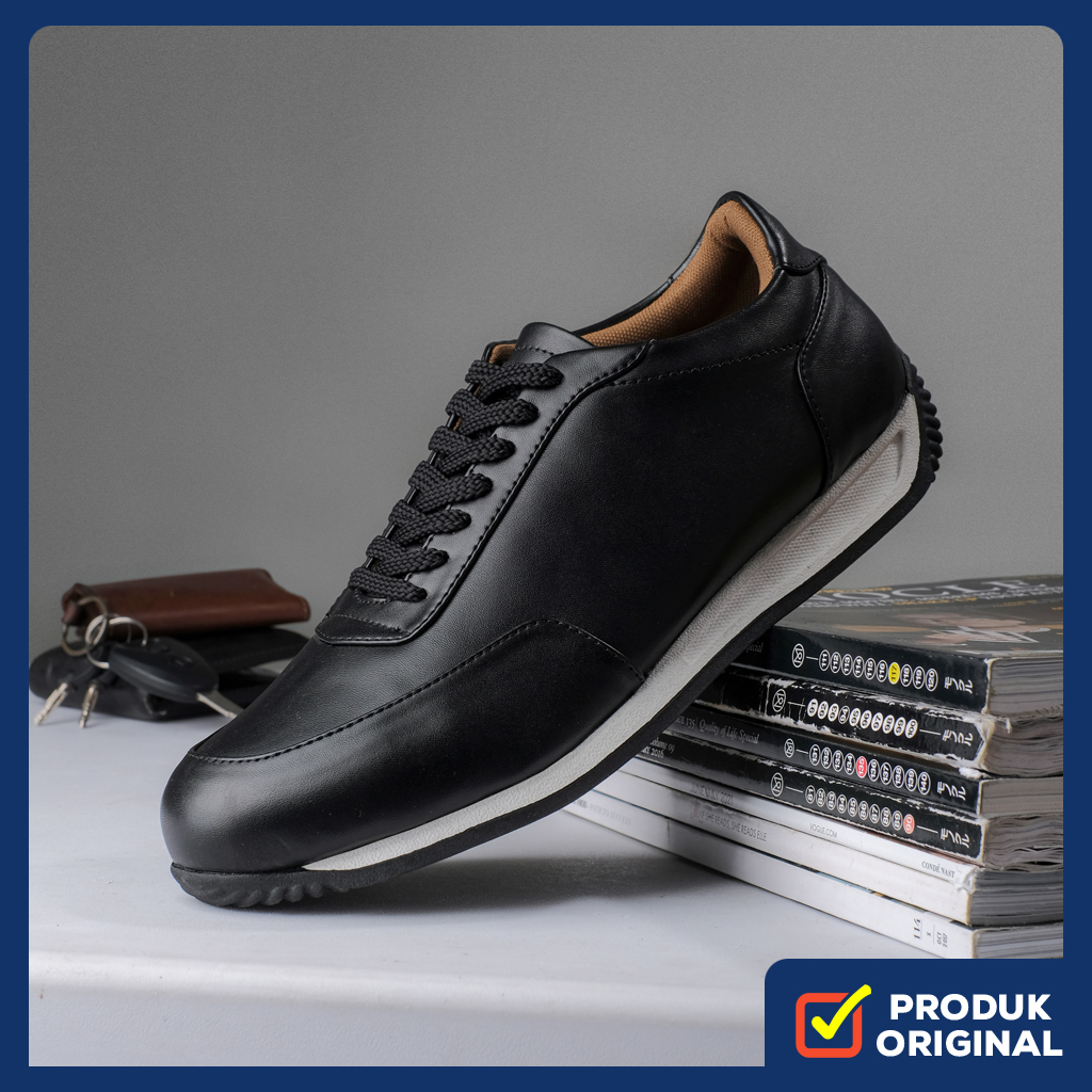 Jual FASTER BLACK ORIGINAL x REYL MAN Sepatu Sneakers Hitam Putih Pria ...