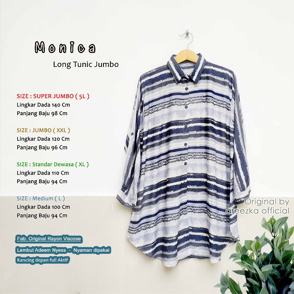 Jual Kemeja JUMBO MOTIF Terbaru Tunik Oversize Adem Lembut Ghaffa Moela ...