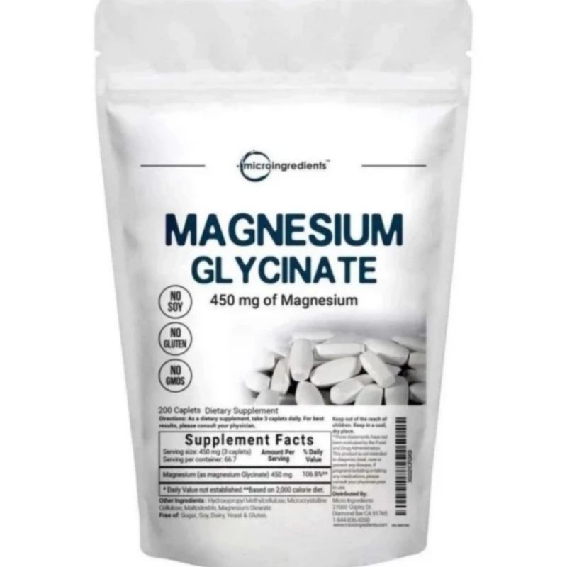 Jual MICROINGREDIENTS MAGNESIUM GLYCINATE 450MG OF ELEMENTAL MAGNESIUM ...