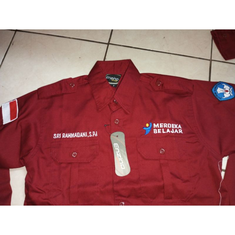 Jual kemeja merdeka belajar seragam pendidikan guru penggerak | Shopee ...