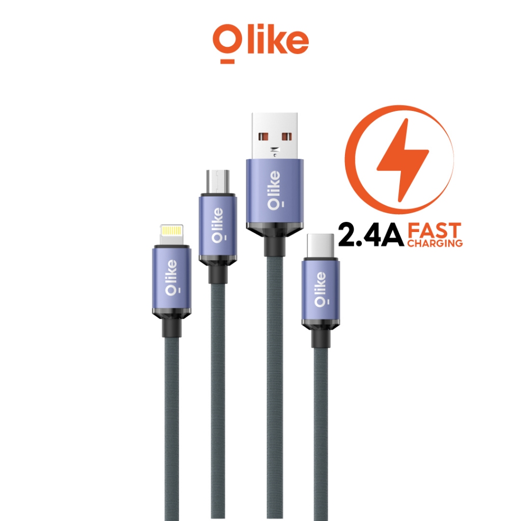 Jual Olike Diamond Data Cable D110 Woven Braided Micro USB Type-C ...
