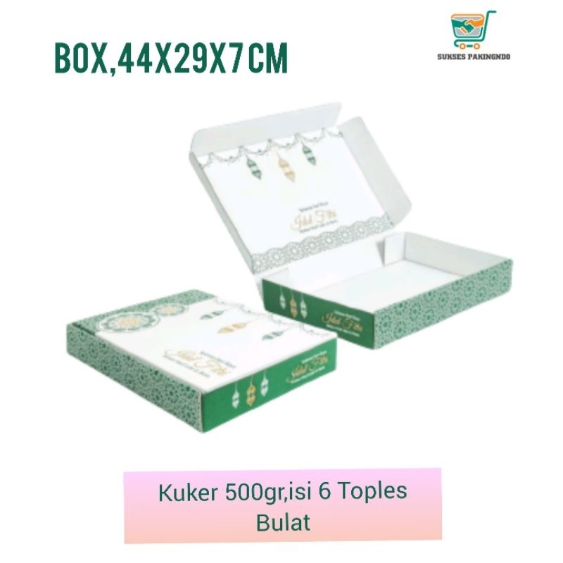 Jual Box 44x29x7 cm(Kuker 500 gr isi 6 Toples Bulat)/hampers/idulfitri ...