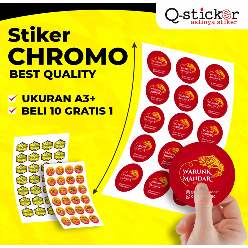Jual Stiker Label Makanan / Stiker Chromo / Stiker A3+ | Shopee Indonesia