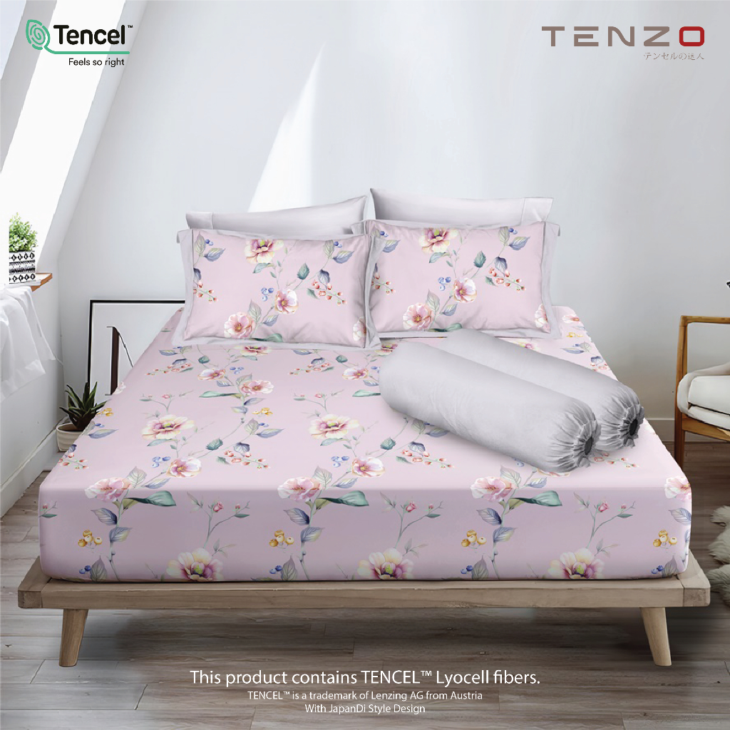Jual Tenzo - Sprei Tencel Queen 160x200 Tinggi 40 Bantal 2 - Reina | Shopee Indonesia