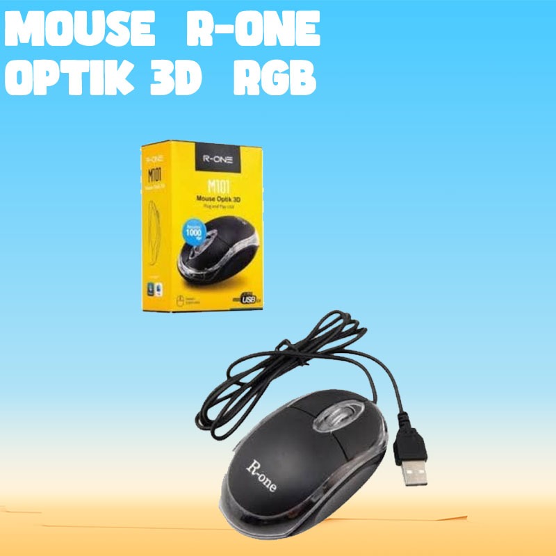 Jual MOUSE KABEL R-ONE OPTIK 3D RESOLUSI RGB | Shopee Indonesia