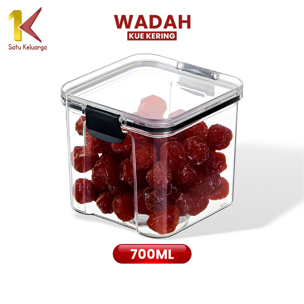 Jual Satu Keluarga Toples Lebaran Kotak Bening 700ML C1043 Kotak ...