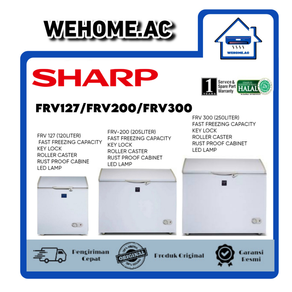 Jual Chest Freezer Sharp FRV127 / FRV200 / FRV300 Freezer Box Sharp ...