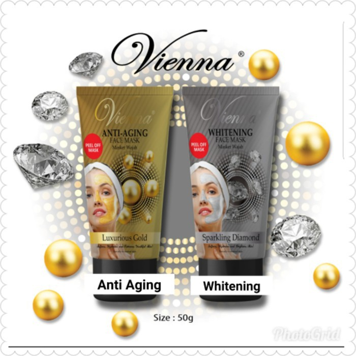 Jual Vienna Masker Gold atau Diamond 50ml(masker flek hitam dan kerutan ...
