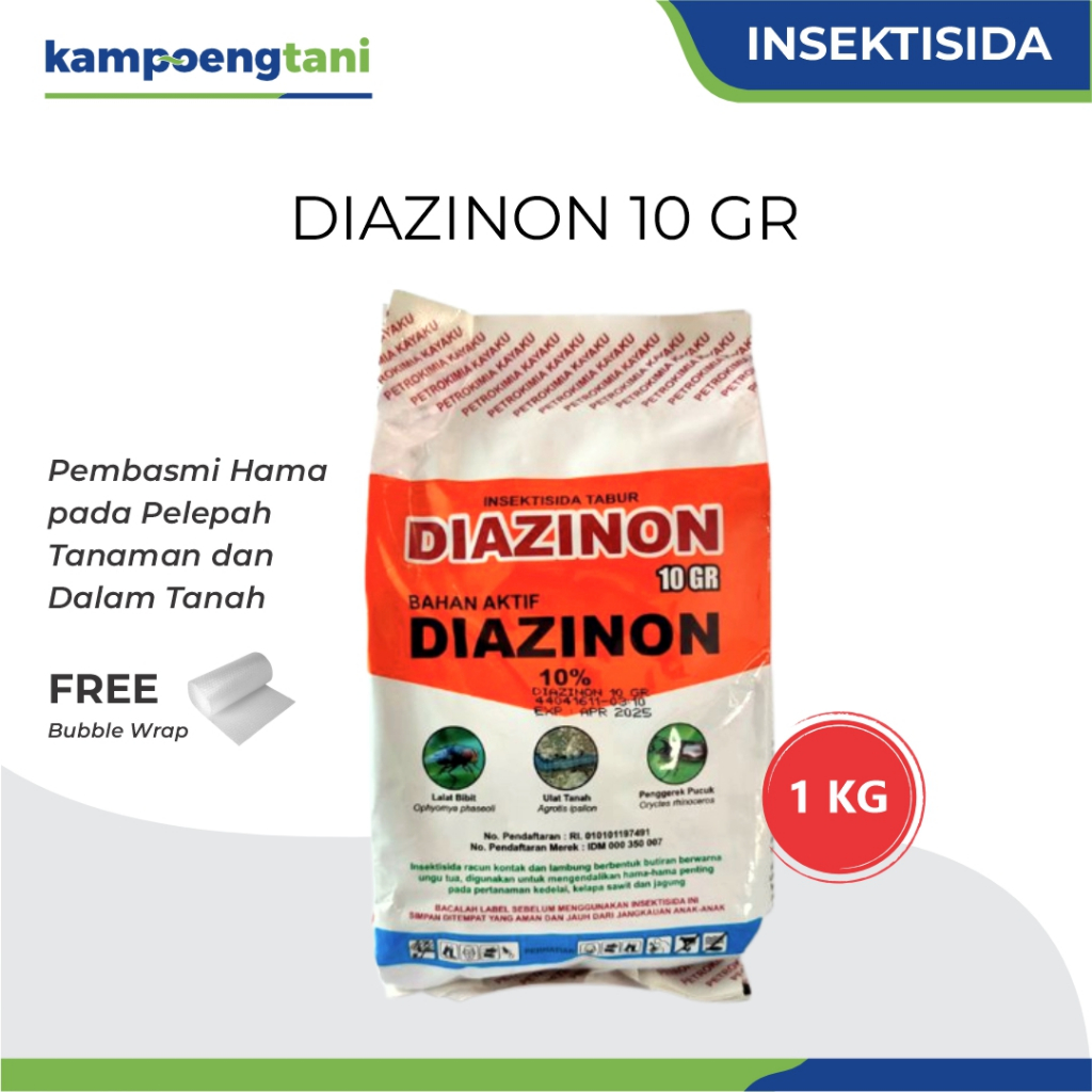 Jual Kampoeng Tani - Diazinon 10GR 1 kg Insektisida Tabur Obat Uret ...