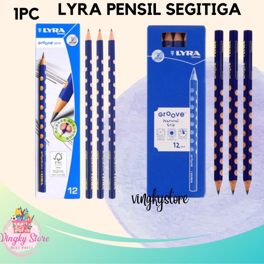 Jual Graphite Pencil / Pensil Segitiga HB Groove Lyra ( 1 Pcs ...