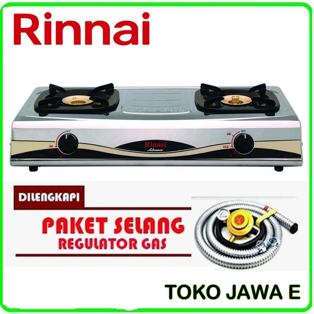 Jual KOMPOR GAS RINNAI 522A Kompor Gas 2 Tungku - (STENLIES STEEL API ...