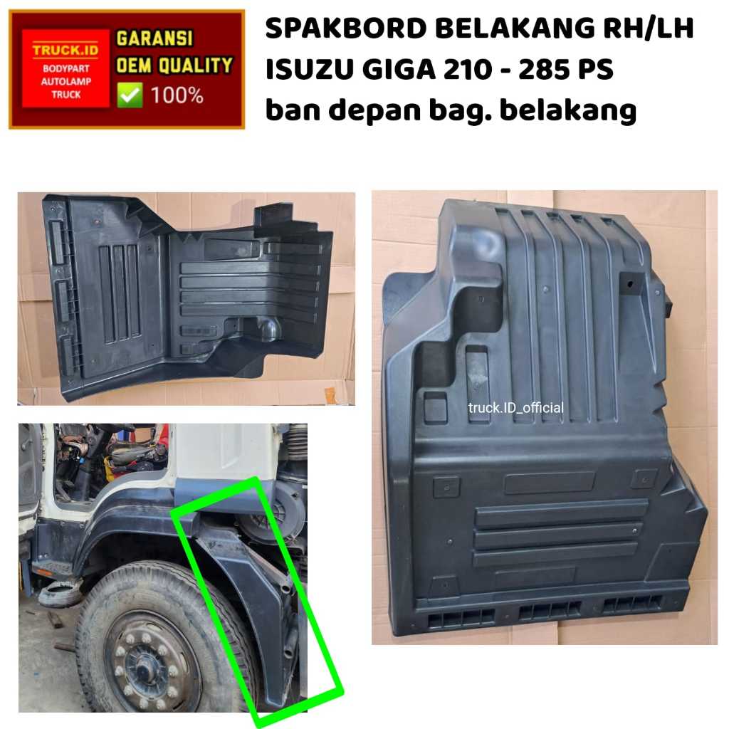 Jual SEKOP LUMPUR MUD GUARD SPAKBOR ISUZU GIGA BARU RH ATAU LH *1621 ...