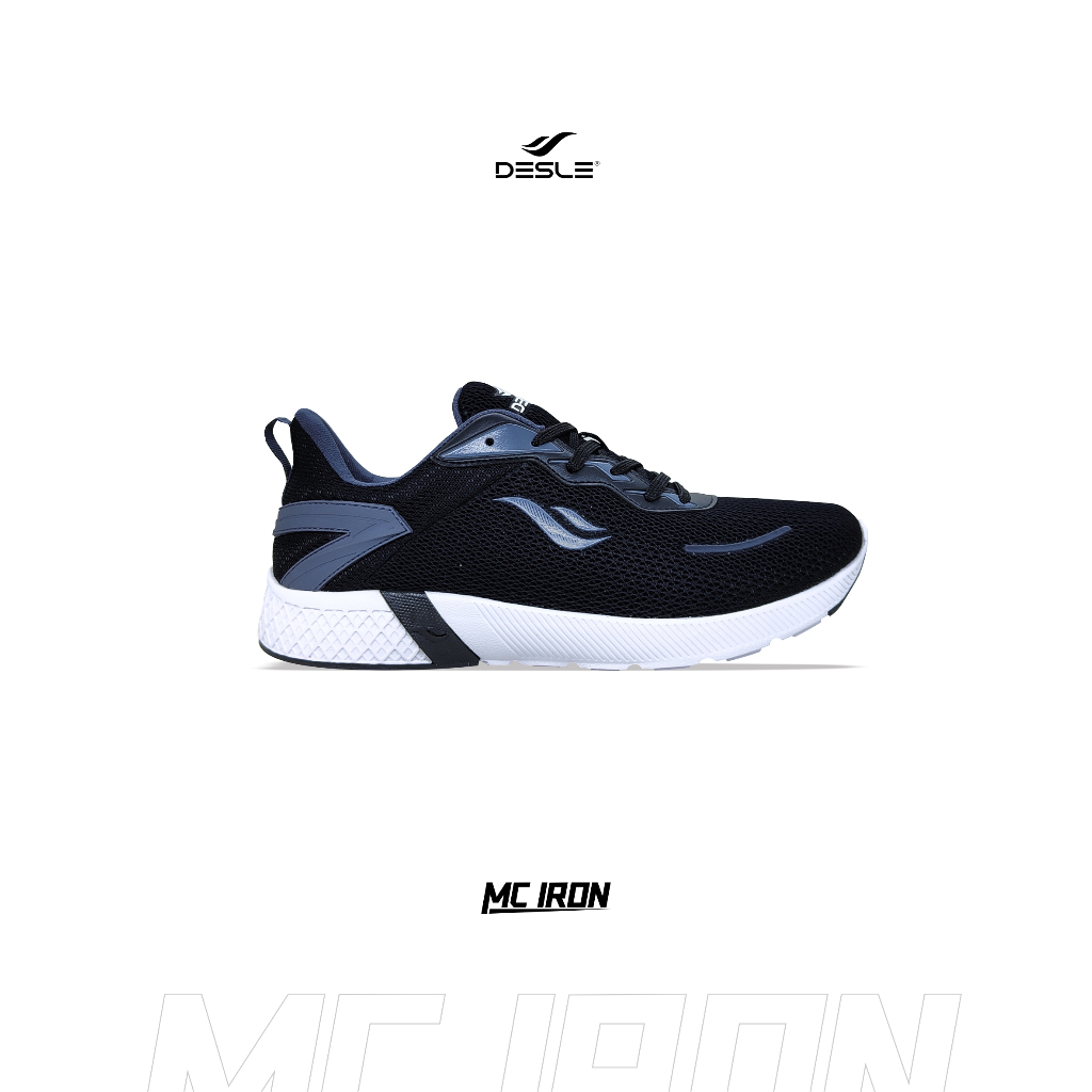 Jual DESLE SHOES SNEAKERS UNISEX MC IRON HITAM PUTIH | Shopee Indonesia
