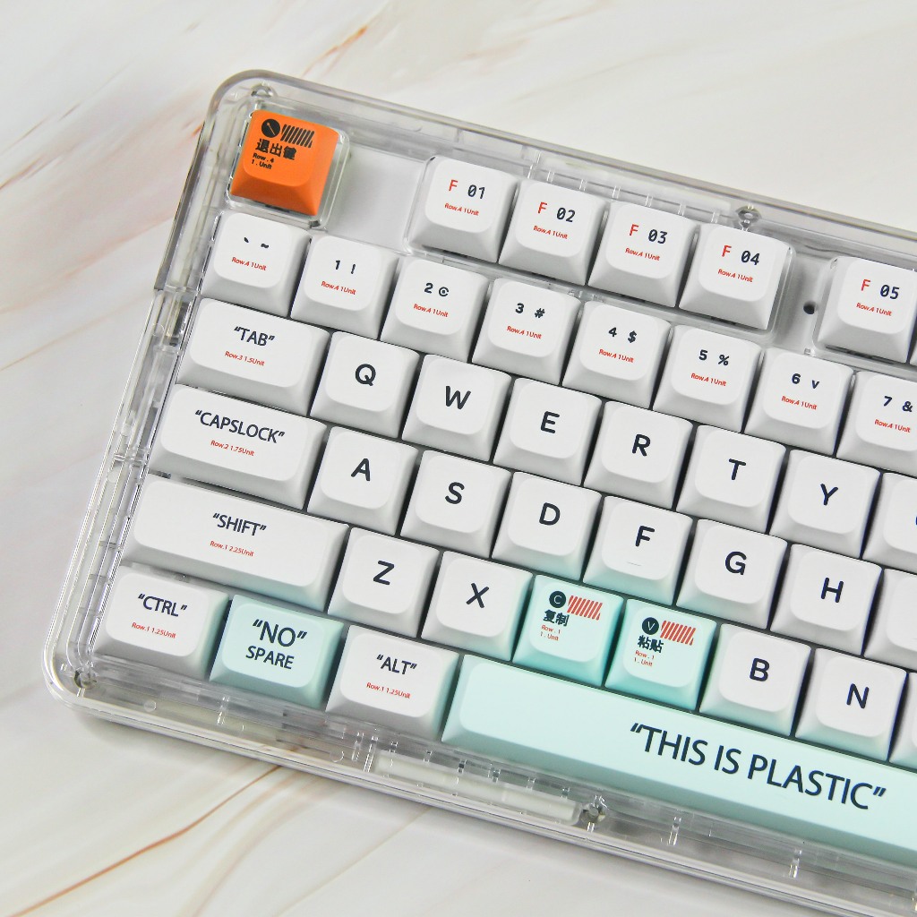 Jual ZIFRIEND Plastic English 128 Key XDA Profile PBT Keycaps Set ...