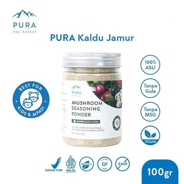 Jual Pura Seasoning Kaldu Jamur NON MSG Tanpa Gula 100 gr 20 gr ...