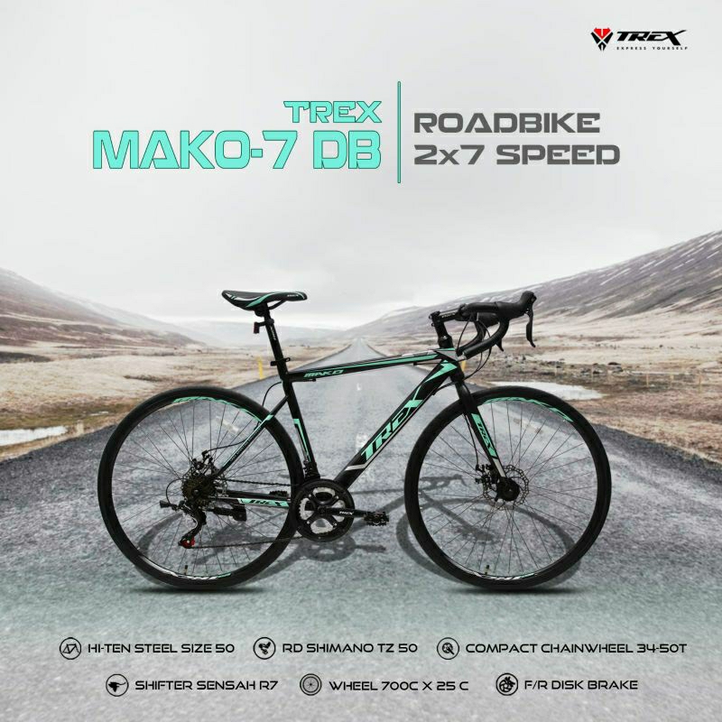 Jual Sepeda Roadbike Merk Trex Mako-7 DB | Shopee Indonesia