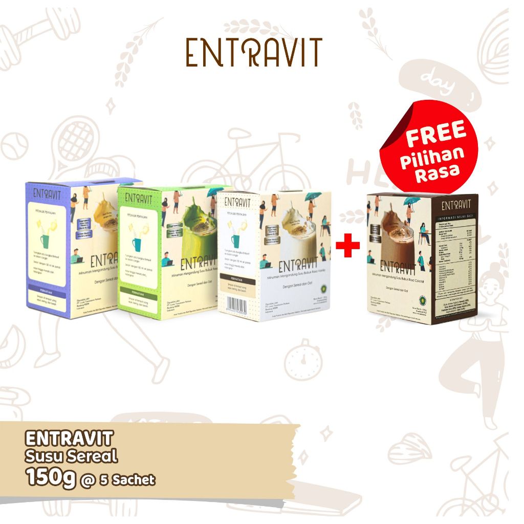 Jual Entravit Sereal Buy 3 Get All Variant (Susu Sereal / Minuman ...