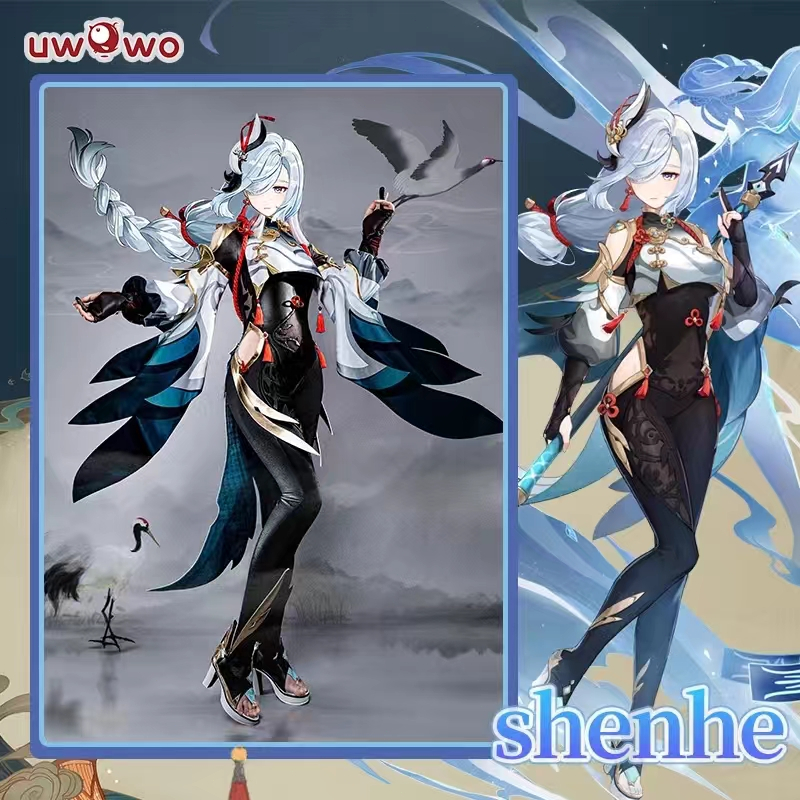 Jual UWOWO Shenhe Cosplay Costume Game Genshin Impact Cosplay Liyue ...