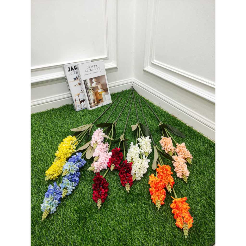 Jual BUNGA PLASTIK ARTIFICIAL DELPHINIUM/SNAPDRAGON 3C B8095 HIASAN ...