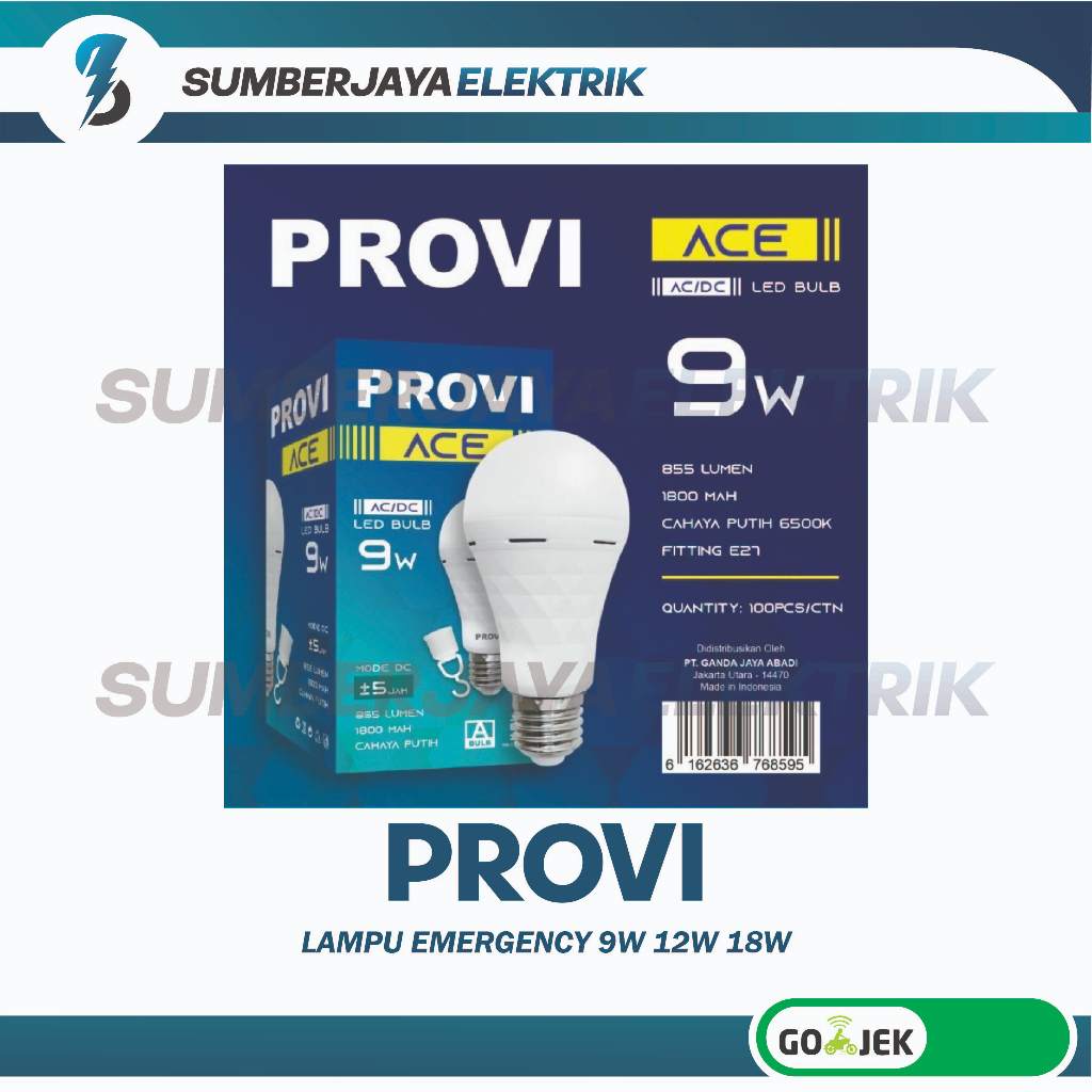 Jual Lampu Bohlam Emergency LED Bulb Provi Magic 9W 12W 18W 9 12 18 ...