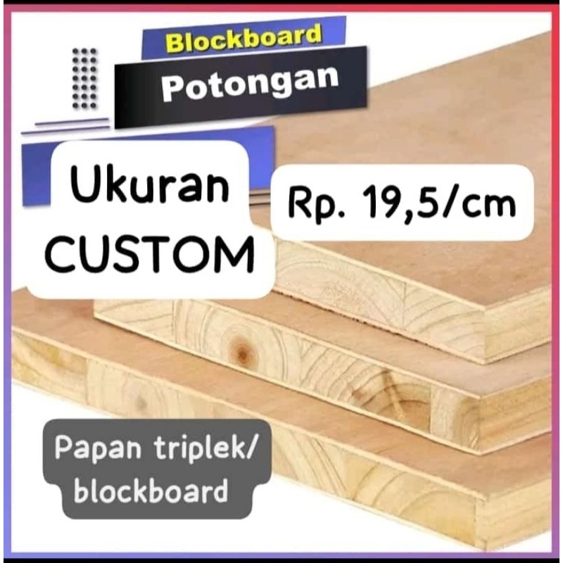 Jual papan triplek/blockboard potongan (ukuran custom tebal 2cm ...