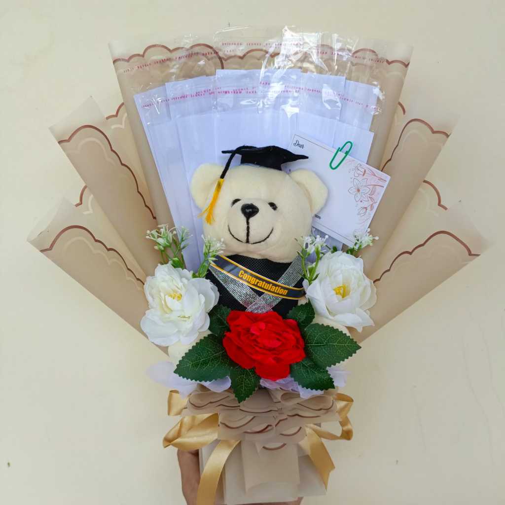Jual buket boneka wisuda dan uang kosong / buket boneka wisuda dan ...