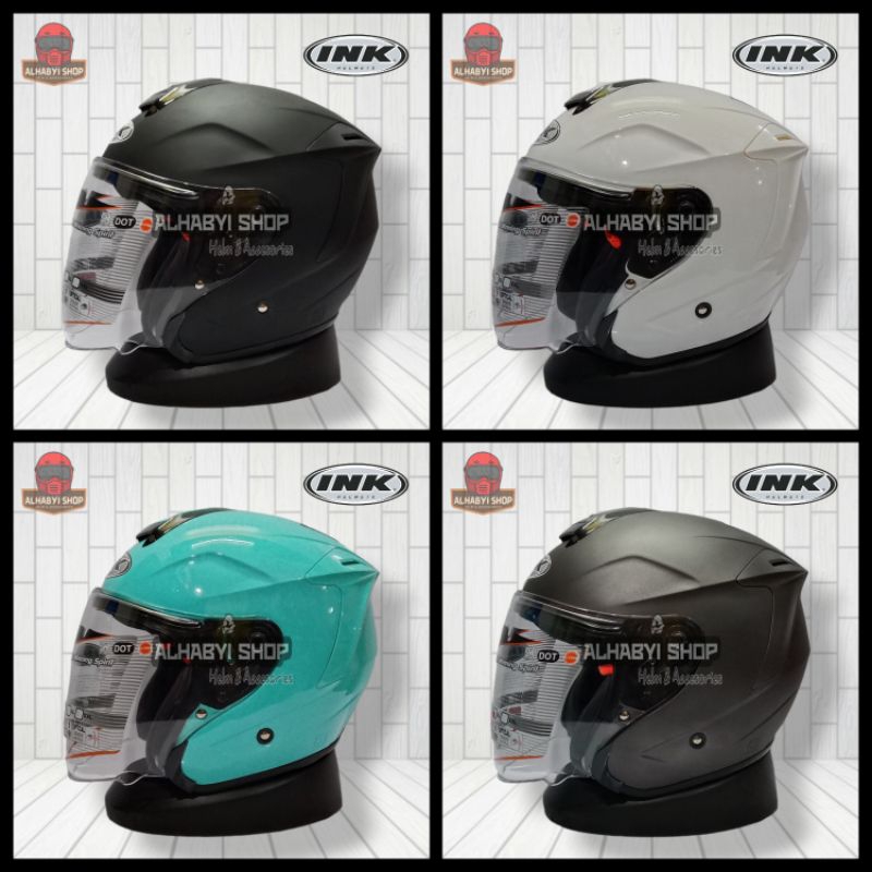 Jual HELM INK DYNAMIC SOLID/POLOS | HALF FACE SINGLE VISOR | HELM SNI ...
