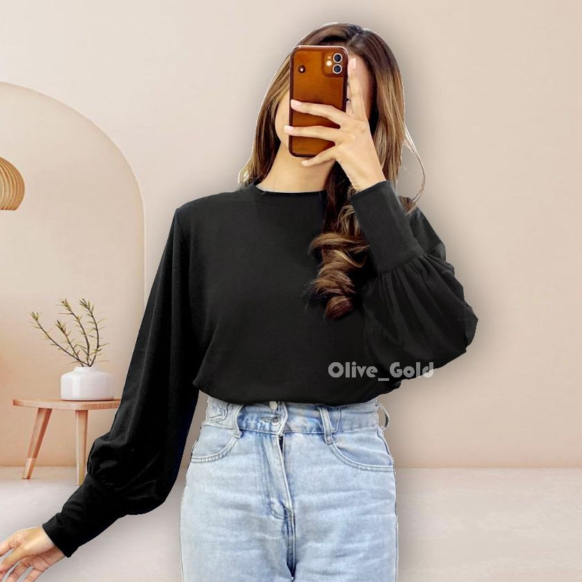 Jual OLIVE Arina Blouse Ballon Blouse Atasan Wanita Atasan Ballon KAOS ...