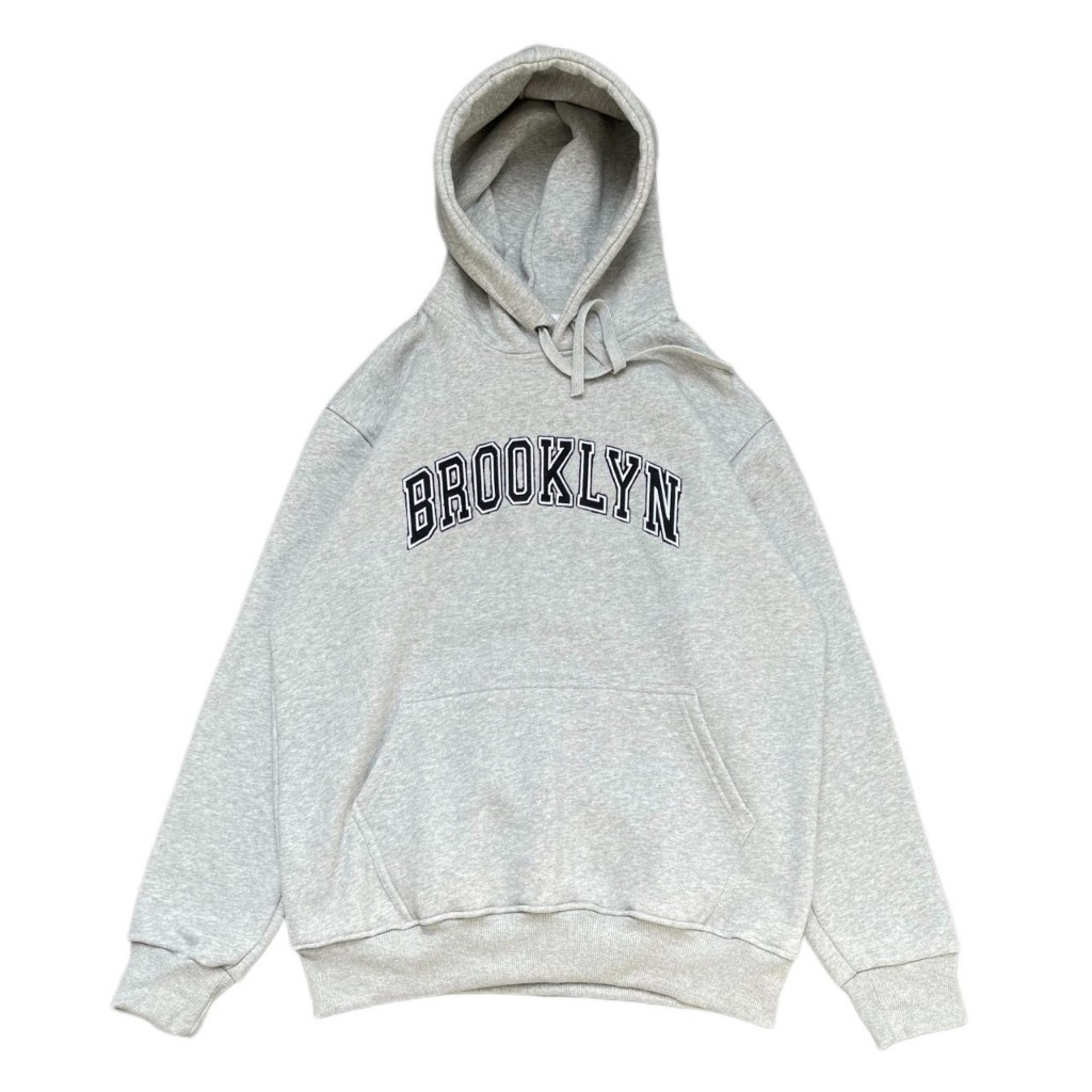 Jual JAKET HOODIE H&M BROOKLYN MISTY GREY | Shopee Indonesia