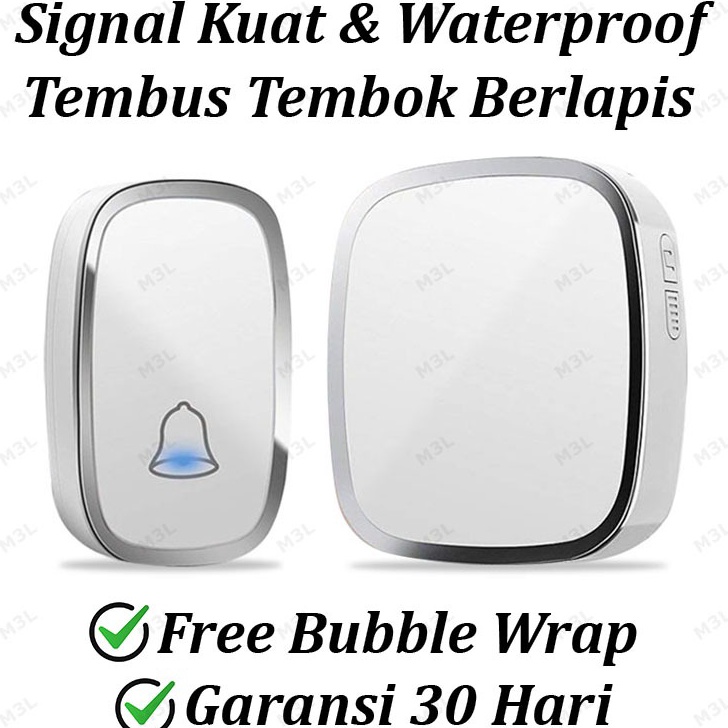 Jual Bel Rumah Wireless Door Bell Waterproof Pintu 1 Receiver | Shopee ...