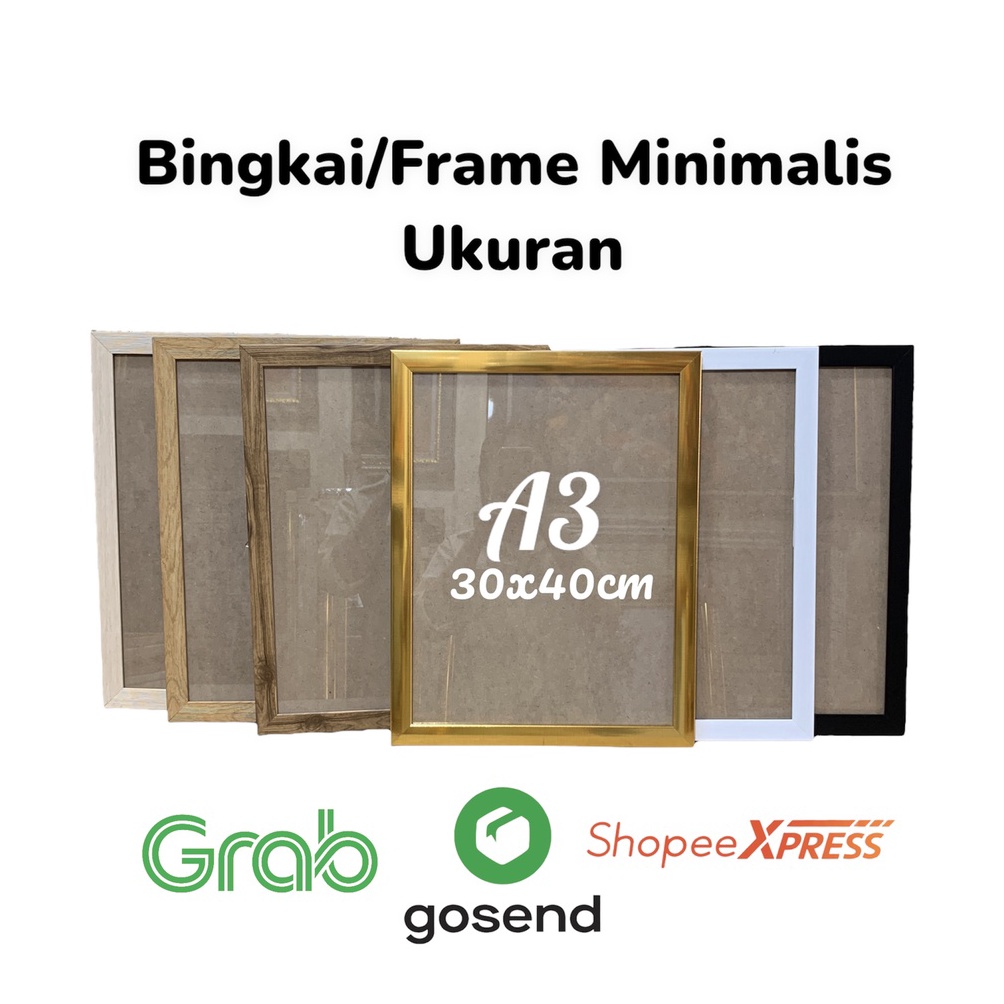 Jual ART N69C BINGKAI FOTO A3 3x4 PIGURA A3 FRAME FOTO A3 MINIMALIS ...