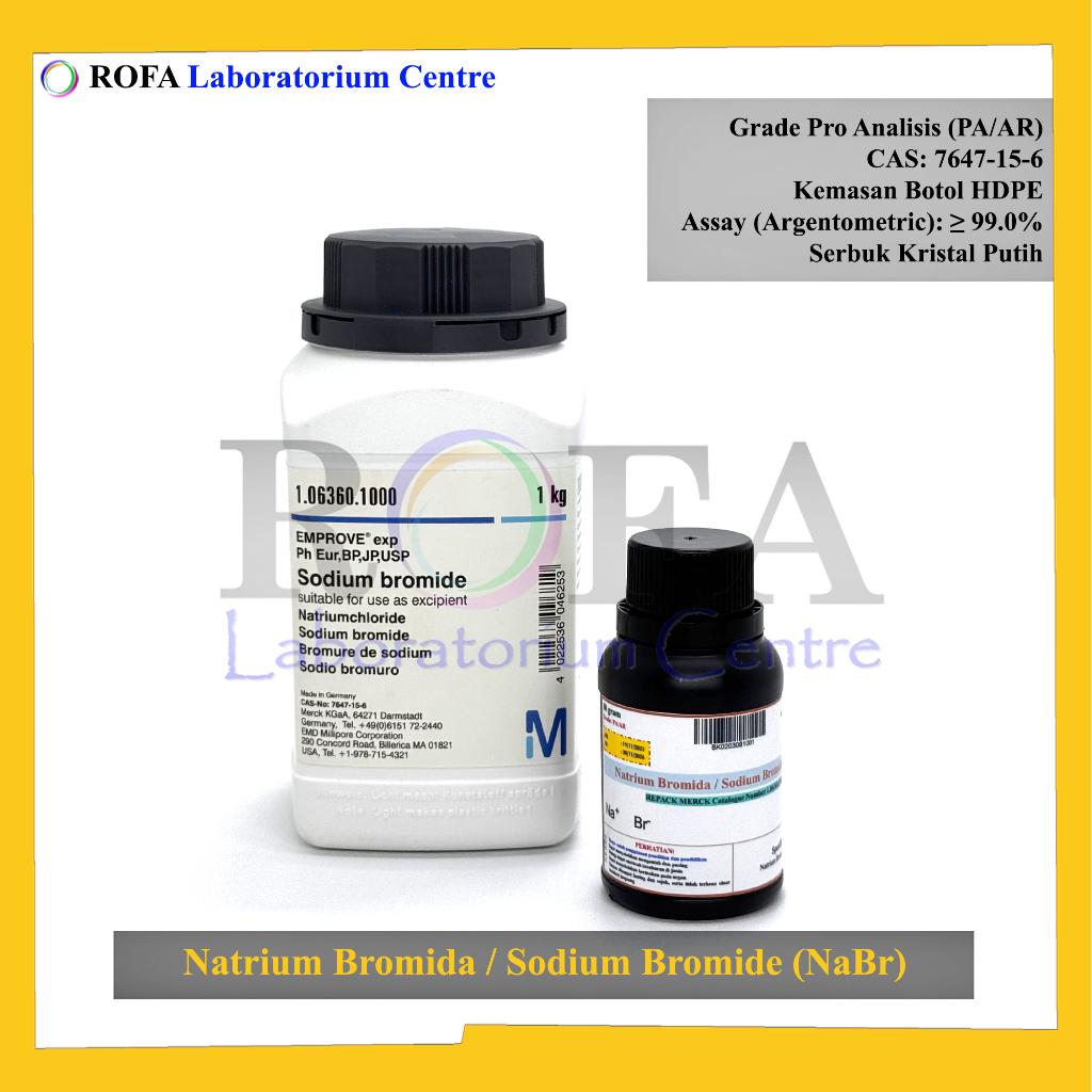 Jual Natrium Bromida / Sodium Bromide / NaBr Pro Analisis Eceran 1 Gram ...