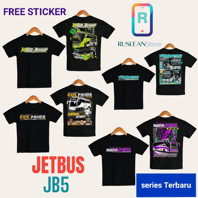 Jual KAOS ANAK BUS MANIA JB5 FREE STICKER SERIES TERBARU | Shopee Indonesia